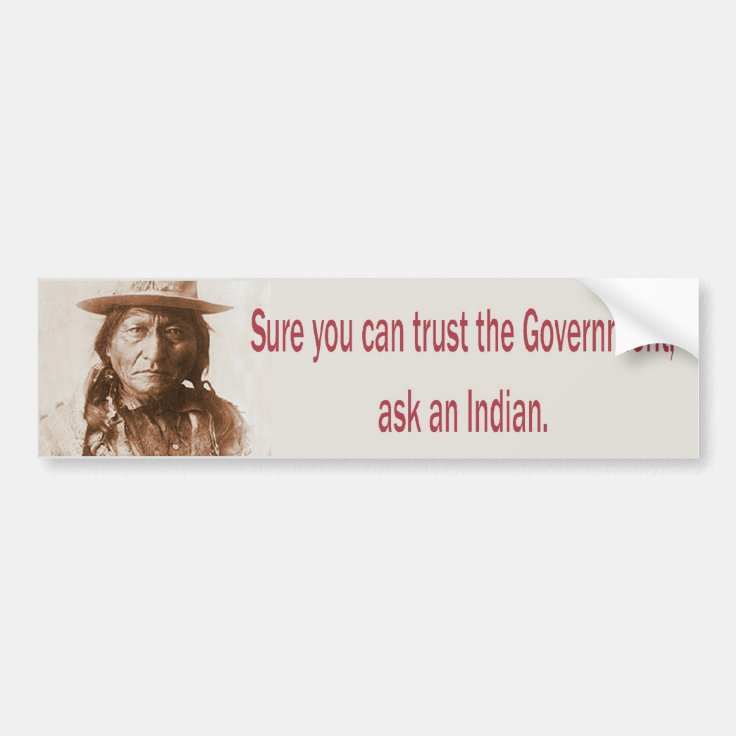 Sure you can trust the government bumper sticker | Zazzle