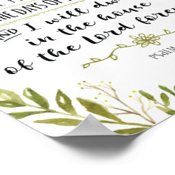 Surely Goodness and Mercy Shall Follow Me Print | Zazzle