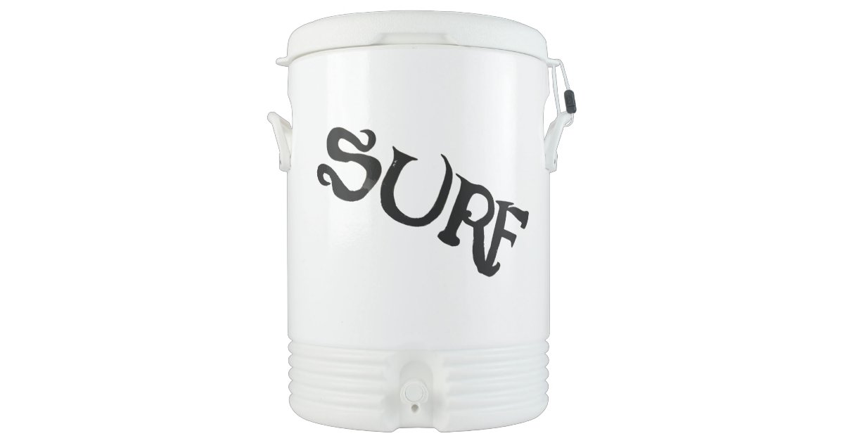 Surf black tilted Igloo beverage cooler 2 side | Zazzle