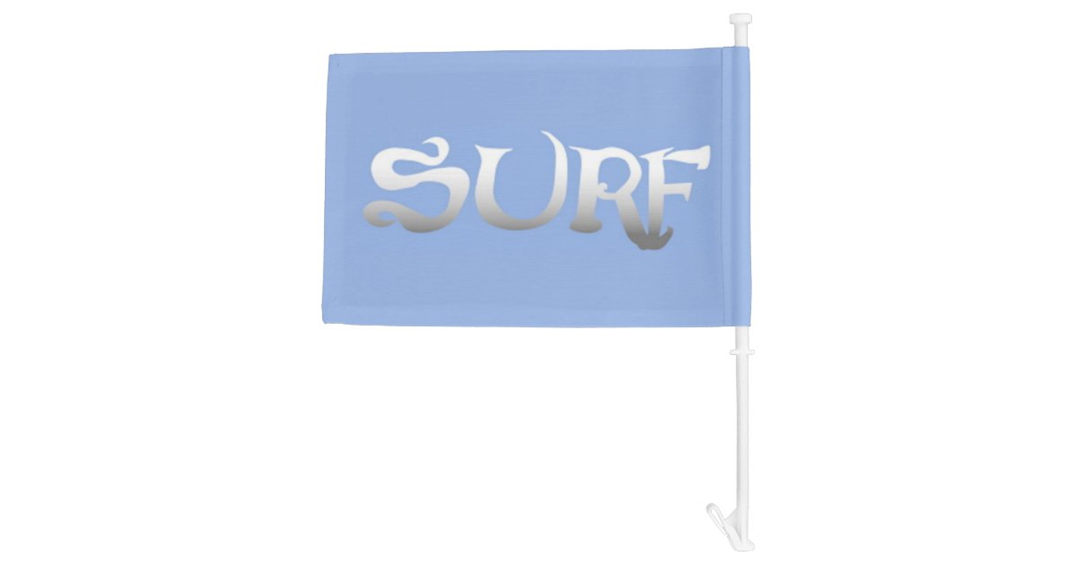 Surf blue car and boat flag | Zazzle