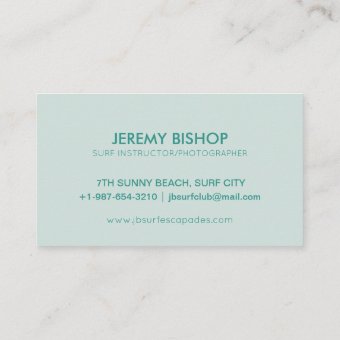 Surf Professional Business Card | Zazzle