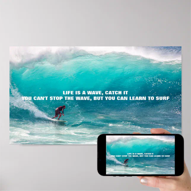 SURF QUOTE POSTER | Zazzle