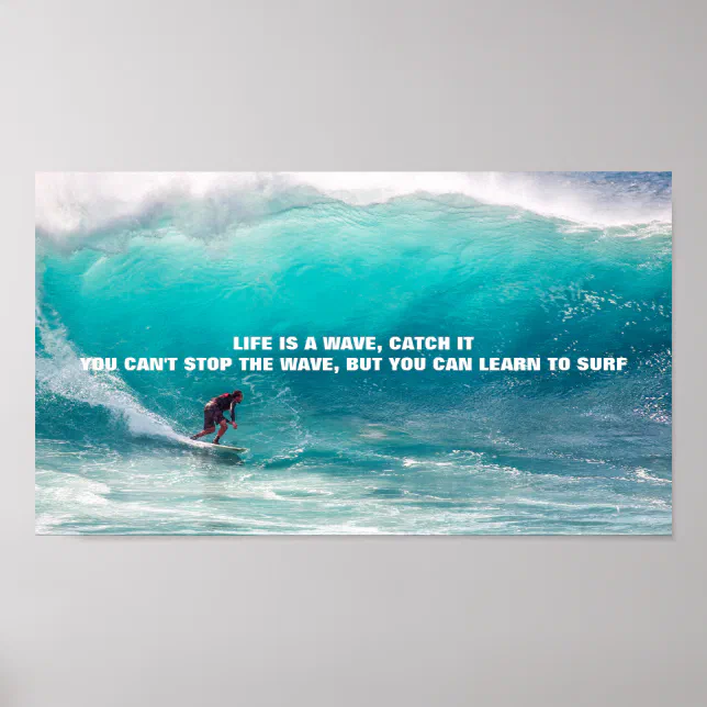 SURF QUOTE POSTER | Zazzle