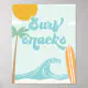 Surf Snacks Surf's Up Beach Birthday Food Poster | Zazzle