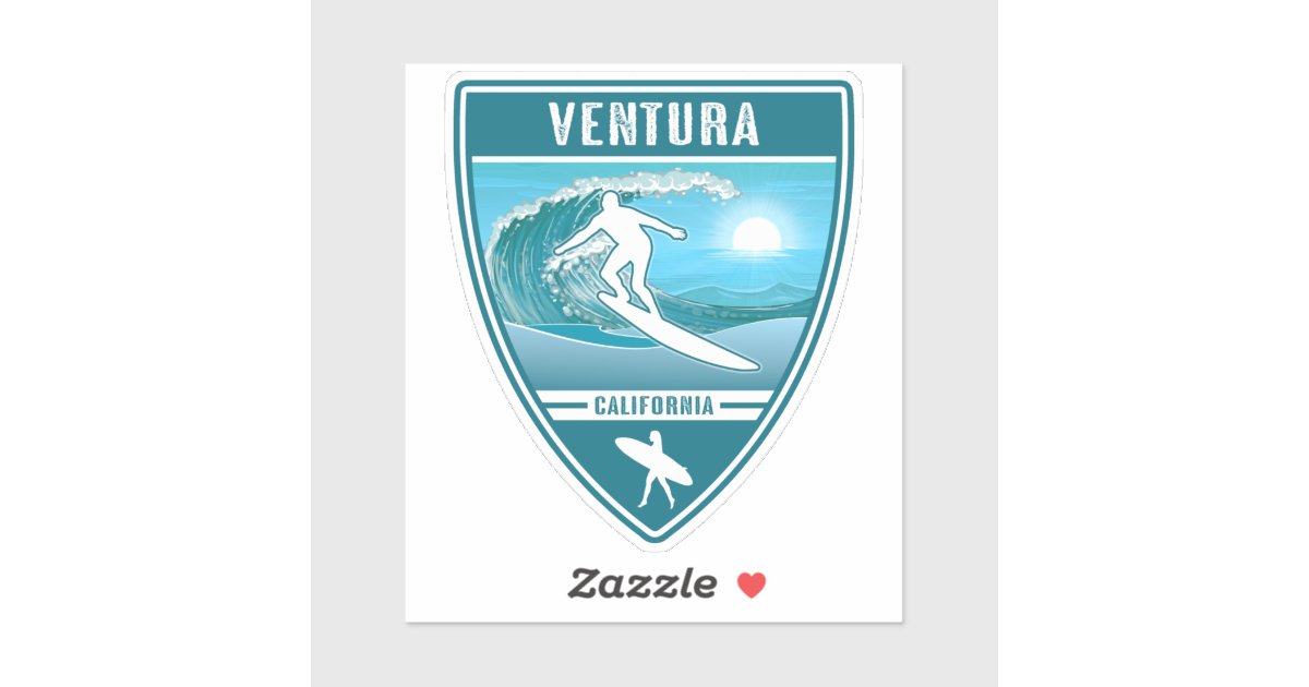 Surf Ventura California Sticker | Zazzle