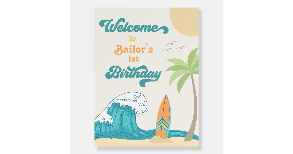 Surf Welcome Sign | Big One Welcome Sign | Zazzle