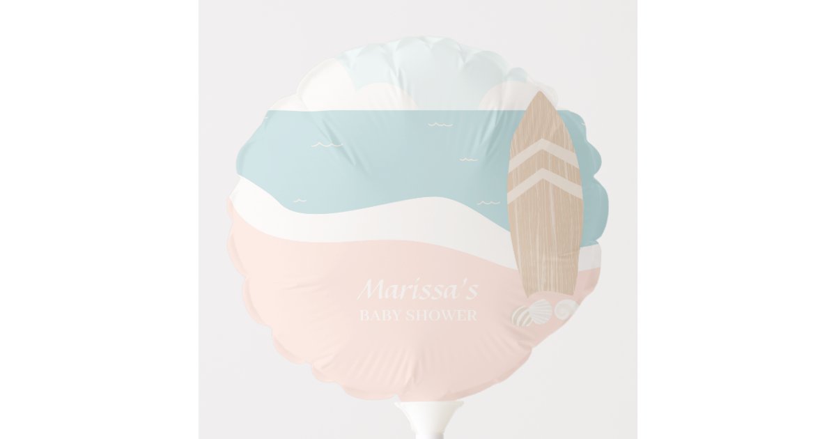 Surfboard Beach Balloon | Zazzle
