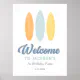 Surfboard Birthday Party Welcome Sign | Zazzle