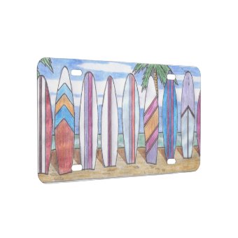 SURFBOARDS license plate | Zazzle
