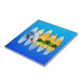 Surfer And Surfboards Ceramic Tile | Zazzle
