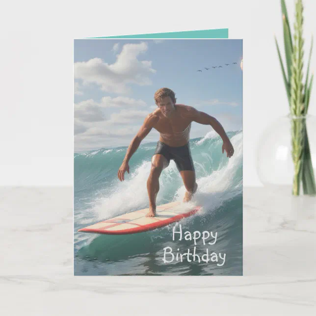 Surfer Birthday Card | Zazzle