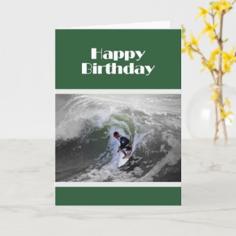 Surfer Boy Birthday Card | Zazzle