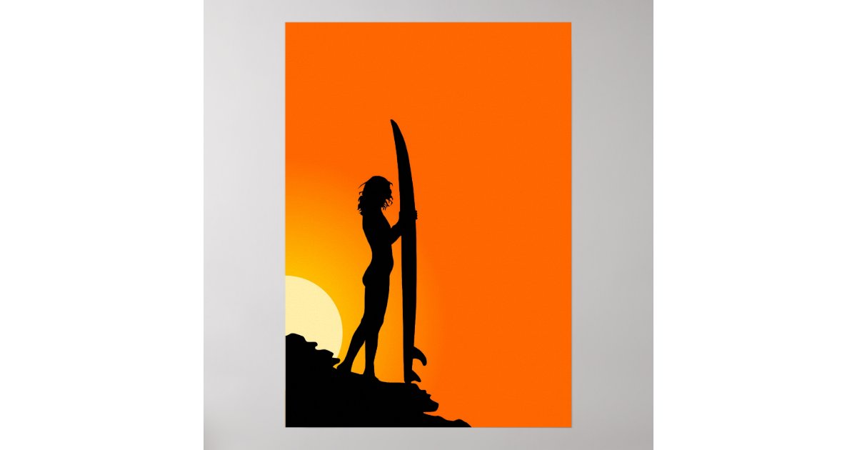 Surfer Girl Poster | Zazzle