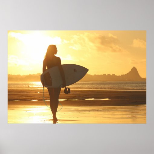Surfer girl poster | Zazzle