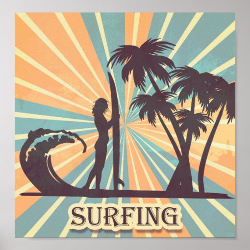 Surfer Girl Poster | Zazzle