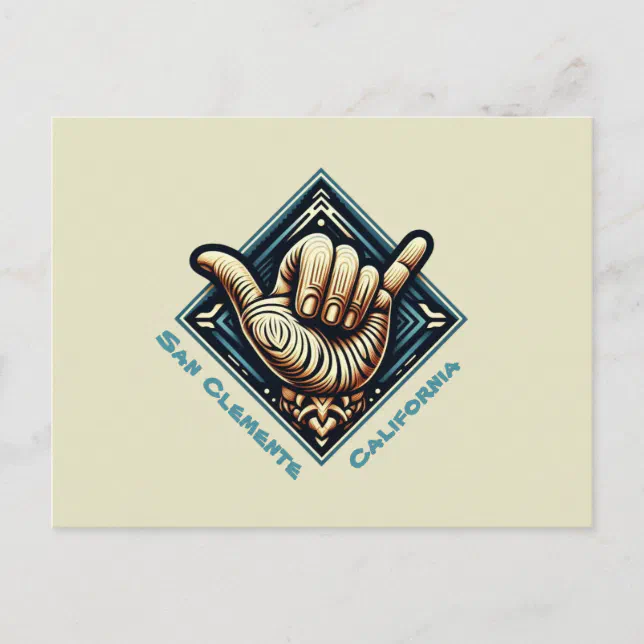 Surfer Hand Symbol- Postcard | Zazzle