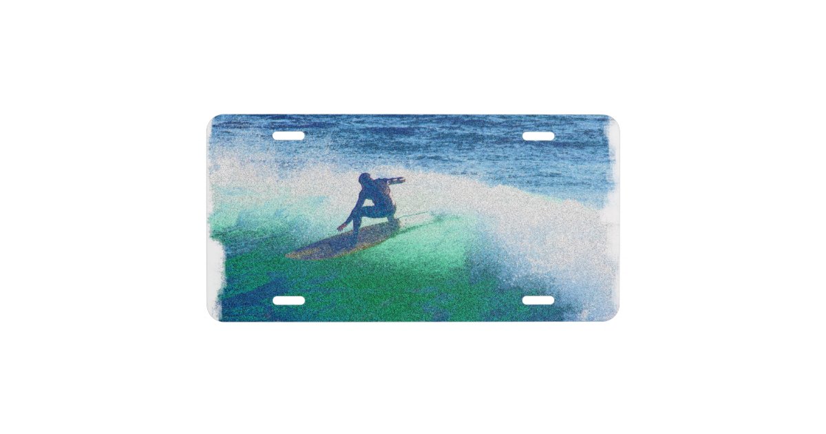 Surfer License Plate | Zazzle