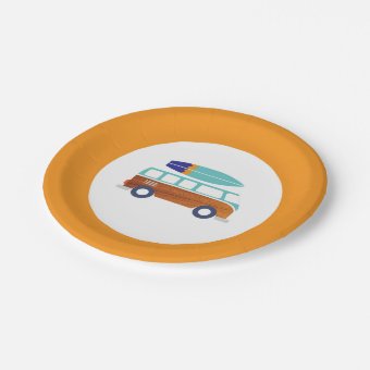 Surfer Paper Plates- Vintage Surfboard Paper Plate | Zazzle