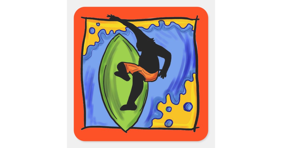 Surfer stickers | Zazzle