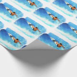 Surfing 1 Wrapping Paper | Zazzle