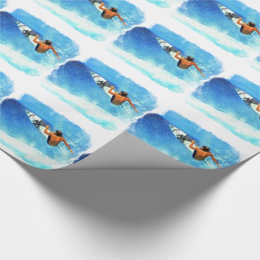 Surfing 1 Wrapping Paper | Zazzle