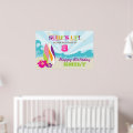 Surfing and Beach Themed Birthday Banner Poster | Zazzle
