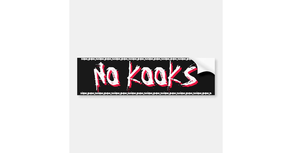 SURFING BUMPER STICKER - NO KOOKS | Zazzle
