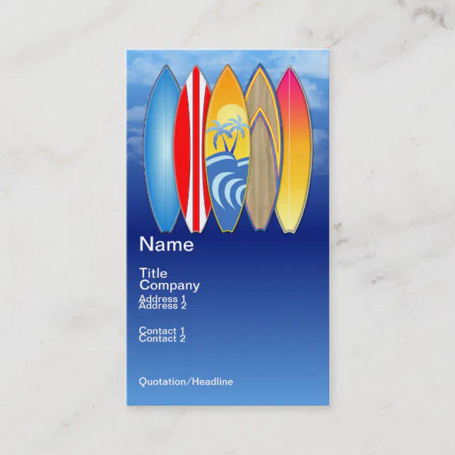 Surfing Business Card | Zazzle