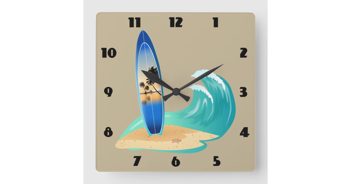 surfing clock | Zazzle