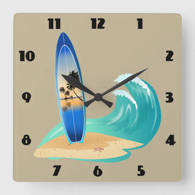 surfing clock | Zazzle