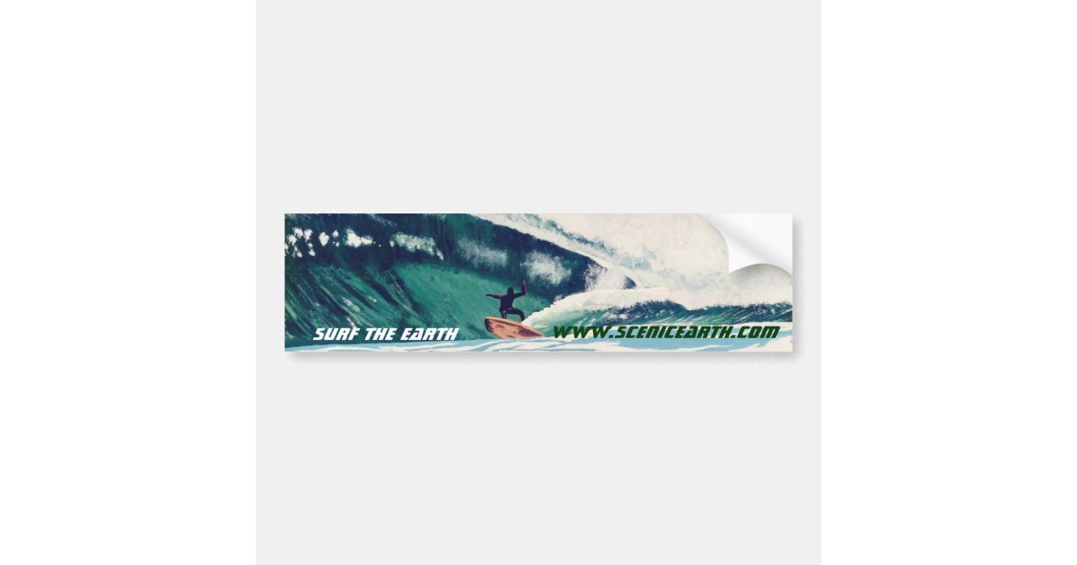 Surfing Ocean Surfer Bumper Sticker Art | Zazzle