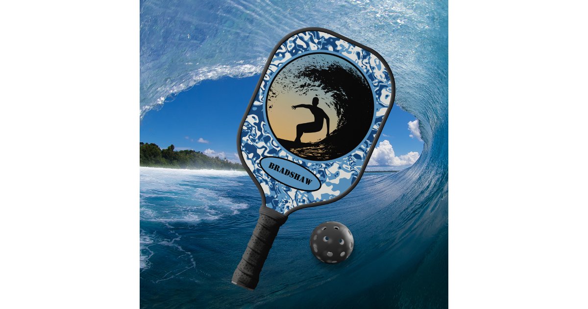 Surfing Ocean Waves Pickleball Paddle | Zazzle