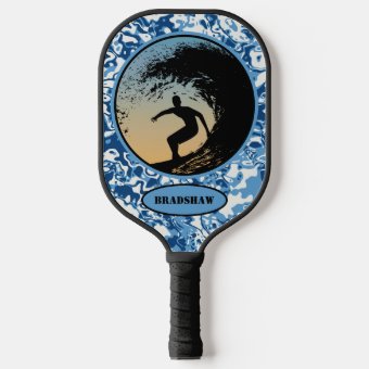Surfing Ocean Waves Pickleball Paddle | Zazzle