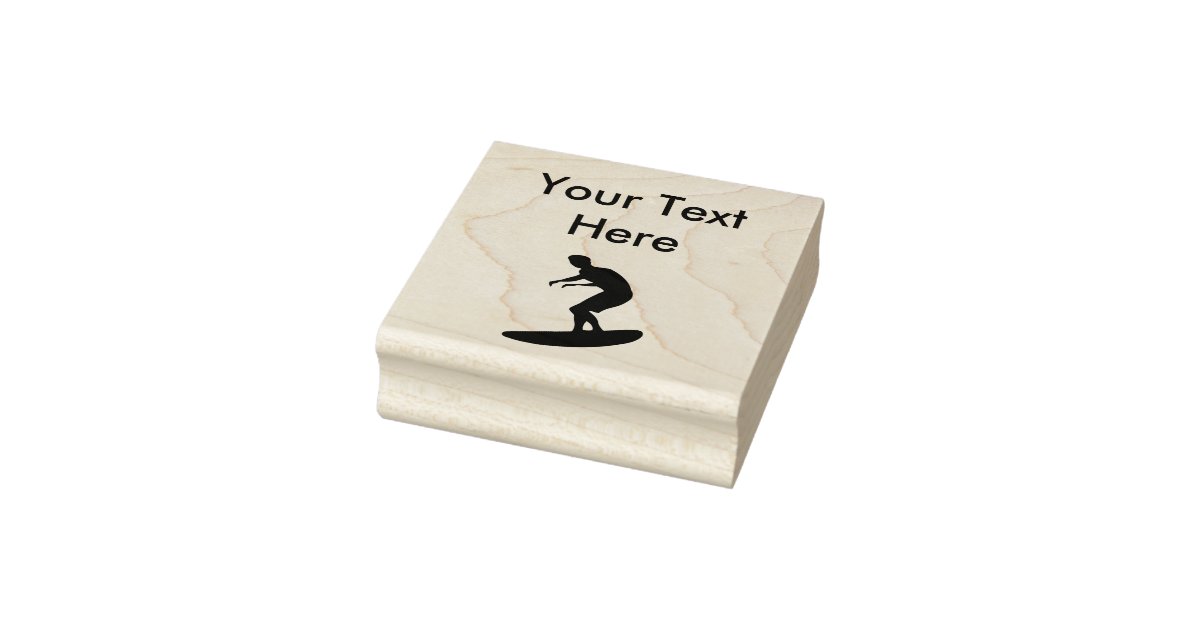 Surfing On A Surfboard Rubber Stamps | Zazzle