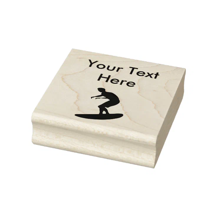 Surfing On A Surfboard Rubber Stamps | Zazzle