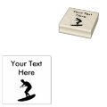 Surfing On A Surfboard Rubber Stamps | Zazzle
