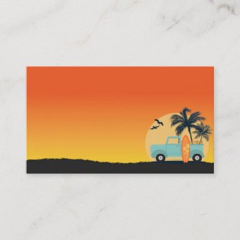 Surfing Retro Business Card | Zazzle