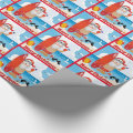 Surfing Santa On Beach Merry Christmas Wrapping Paper | Zazzle