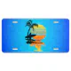 Surfing Sunrise License Plate | Zazzle