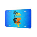 Surfing Sunrise License Plate | Zazzle
