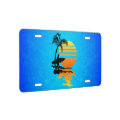 Surfing Sunrise License Plate | Zazzle
