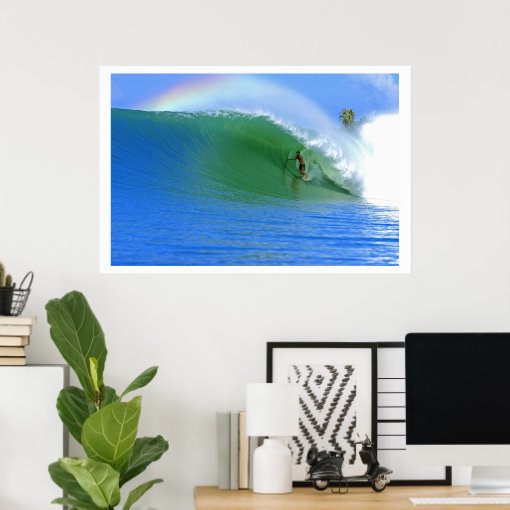 Surfing The Perfect Wave Poster | Zazzle