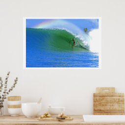 Surfing The Perfect Wave Poster | Zazzle