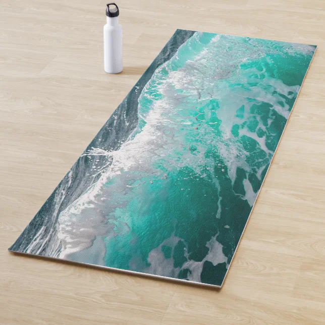 Surfing Wave (with personalized name) Yoga Mat | Zazzle