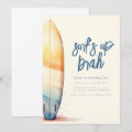 Surf's Up Brah Surfing Beach Birthday Invite | Zazzle