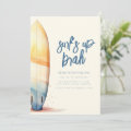 Surf's Up Brah Surfing Beach Birthday Invite | Zazzle