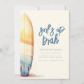 Surf's Up Brah Surfing Beach Birthday Invite | Zazzle