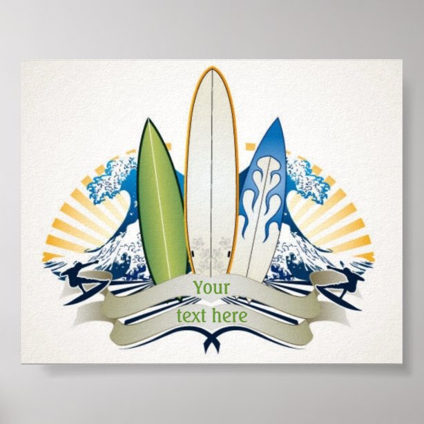 Surfboard Posters & Prints | Zazzle