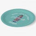 Surfs Up surfboard and waves Birthday Party Paper Paper Plates | Zazzle