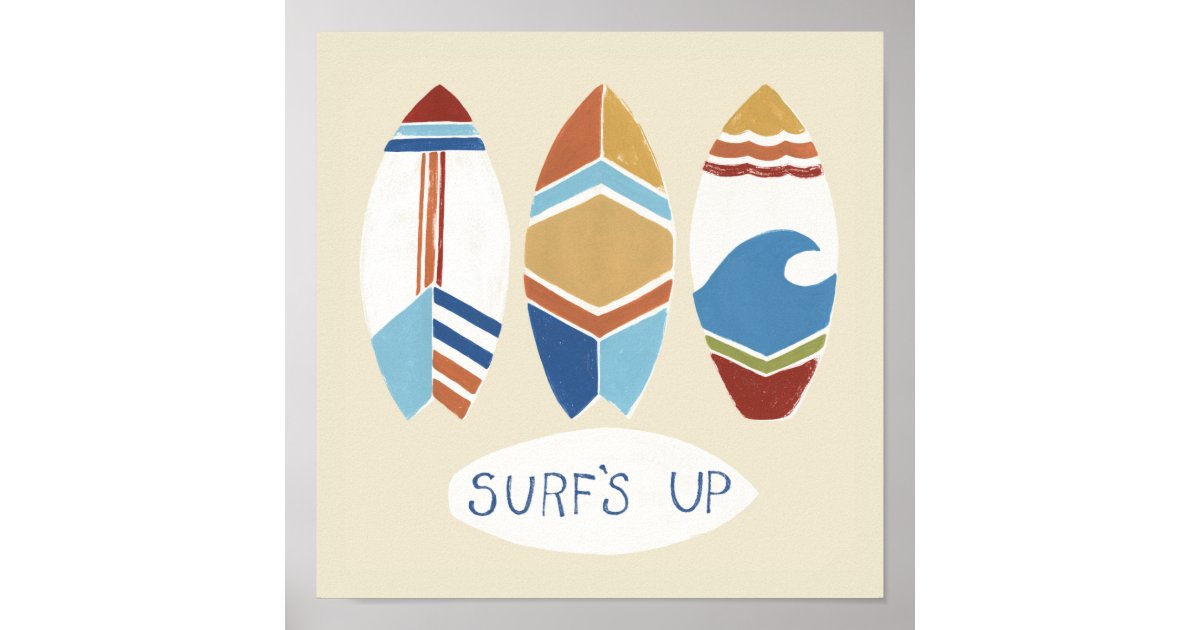 Surf's Up! Surfboards Poster | Zazzle